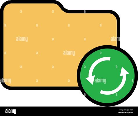 Folder Synchronization Icon Update And Backup Editable Vector Stock