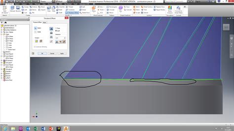 Solved Thicken Offset Not Straight Autodesk Community
