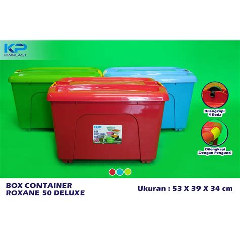 Jual Kimplast Box Container 50 Liter Deluxe Dengan Roda Box