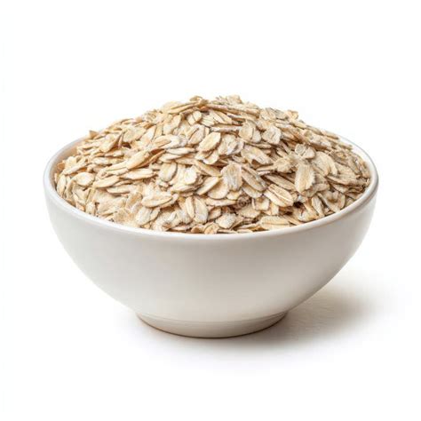 Bowl Of Rolled Oats On White Surface Breakfast Cereal Stock Illustration Illustration Of