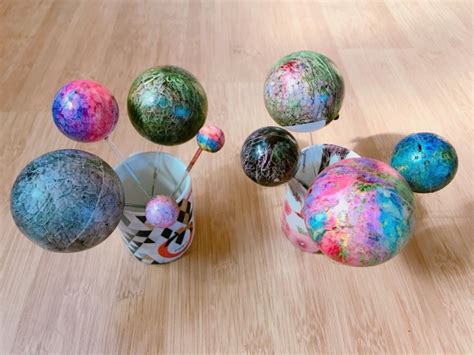 마블링 물감으로 우주 행성 만들었어요 네이버 블로그