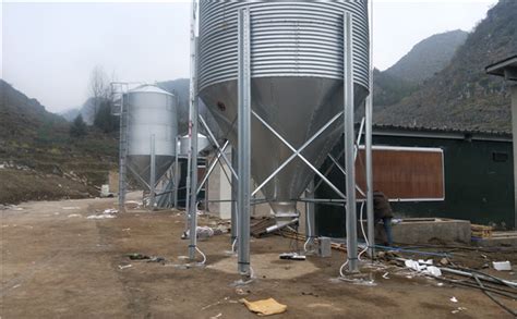 自动化养殖设备养猪料线镀锌料塔 产品展示 湖北丰翔农牧科技有限公司