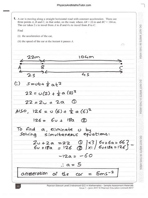 Kinematics Uniform Acceleration Formulae Ma Pdf Acceleration Motion Physics