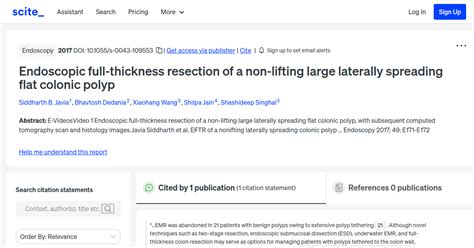 Endoscopic Full Thickness Resection Of A Non Lifting Large Laterally Spreading Flat Colonic Polyp