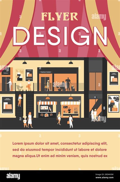 Department Store Interior With Customers Stock Vector Image And Art Alamy