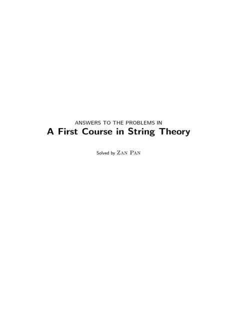 string theory solution manual pdf download free pdf string theory