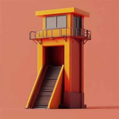 3d Mine Elevator Icon Vertical Mining Transport Illustration Logo