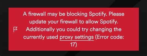 A Firewall May Be Blocking Spotify Please Update The Spotify