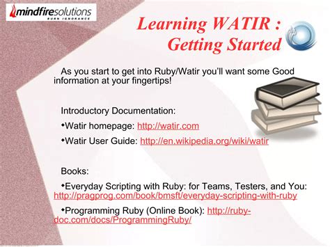 Introduction To Ruby Watir Web Application Testing In Ruby Ppt