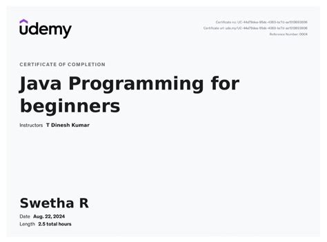 java trainer udemy swetha raja
