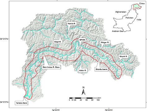 Indus River Tributaries Map