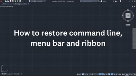 Autocad Tips And Tricks How To Restore Command Line Menu Bar And