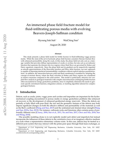 Pdf An Immersed Phase Field Fracture Model For Fluid Infiltrating Porous Media With Evolving