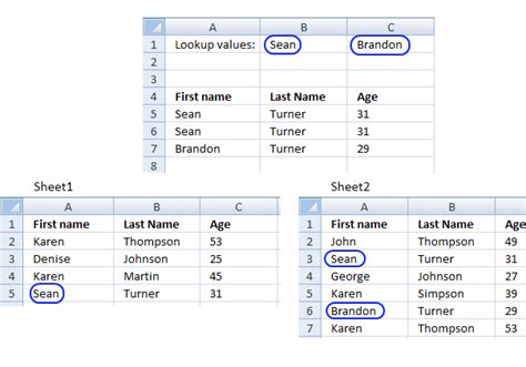 vlookup across multiple sheets