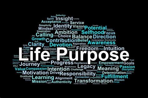 Life Purpose Word Cloud Self Discovery Identity Growth And Meaningful