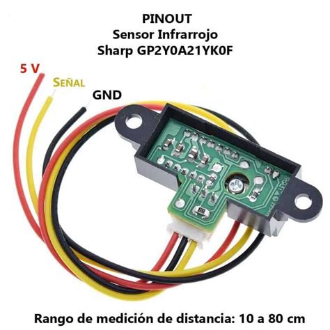Sensor Infrarrojo Sharp Gp2y0a21yk0f De 10 80cm Unit Electronics