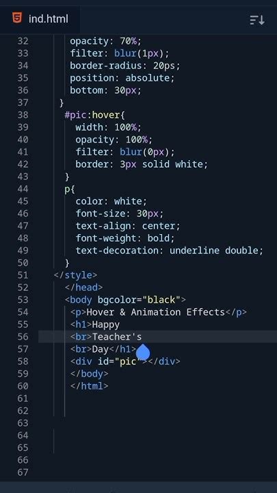 Hover Animation Happy Teachers Day Css Class 10 Youtube