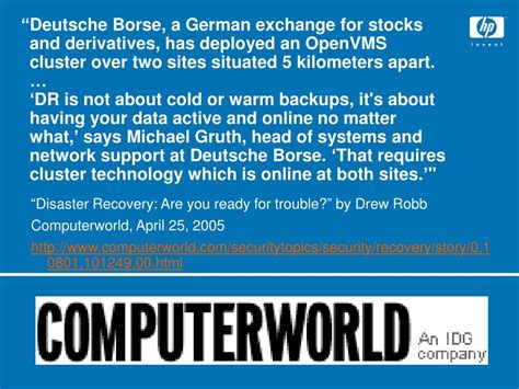 Ppt Session 1384 Using Openvms Clusters For Disaster Tolerance