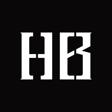 Hb Logo Monogram With Middle Slice Design Template 16573549 Vector Art