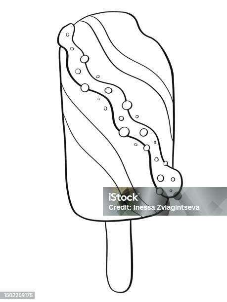 등고선 그림 만화 귀여운 스타일 디자인 요소 포장 엽서 로고 색칠하기 달콤한 음식 아이스크림 선디 여름 토퍼 클로즈업 0명에