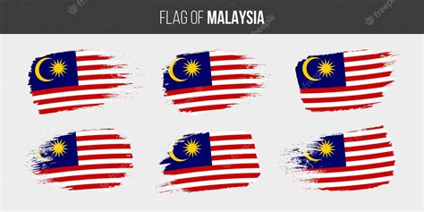 Premium Vector Malaysian Flags Brush Stroke Grunge Vector