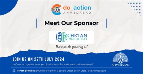 Thank You Chetan Prajapati For Being Our Sponsor Doaction Ahmedabad