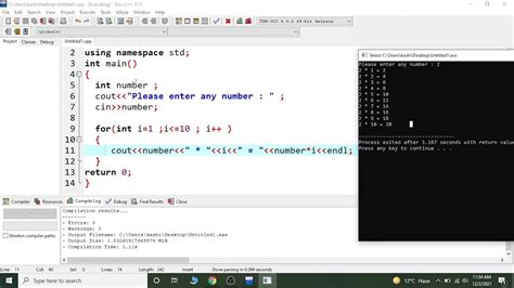 C Multiplication Program C Example Programs Learn Code Youtube