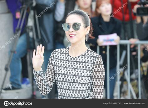 Chinese Actress Zhang Ziyi Arrives Wedding South Korean Actors Song Stock Editorial Photo