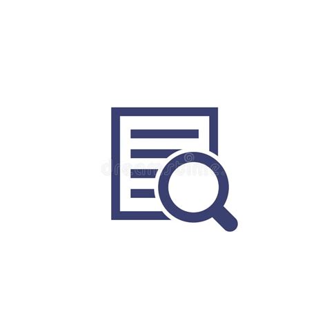 Audit Review Icon On White Stock Vector Illustration Of Procedure