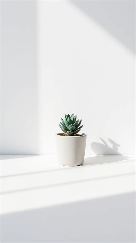 Получи фоны для сторис по ссылке · Минималистичный фон с суккулентом