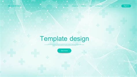 의료 방문 페이지 템플릿 디자인 추상 적인 건강 관리 배너 템플릿 육각형으로 과학적 배경을 부수다 혁신 패턴 벡터 그림입니다 건강관리와 의술에 대한 스톡 벡터 아트 및 기타
