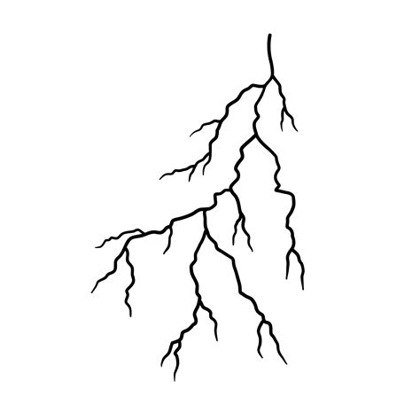 Lightning Isolated On White Background Vector Simple Icon With Thunder