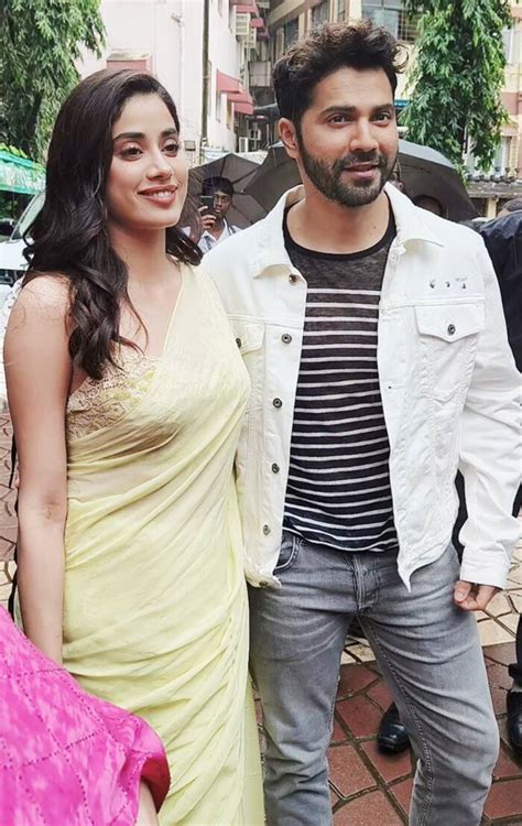 Bawaal Couple Janhvi Kapoor Varun Dhawan Pose For The Paps