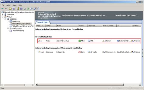 Getting Started With Microsoft Isa Server 2006 Part 7 Dns Rule