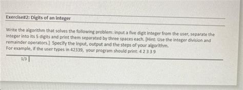 Solved Write The Algorithm That Solves The Following