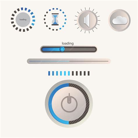 Premium Vector Loading Set
