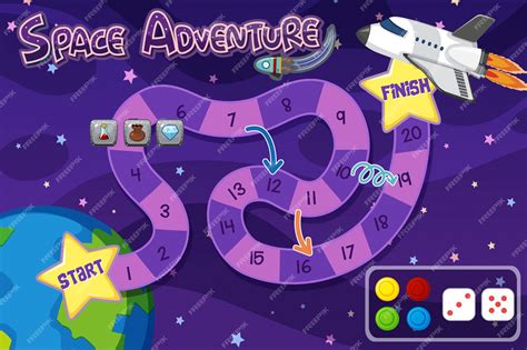 Premium Vector Game Background Template With Spaceship In Sky