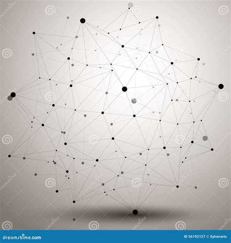 Vector Digital 3d Abstraction Lattice Geometric Polygonal Element Perspective Wireframe Object