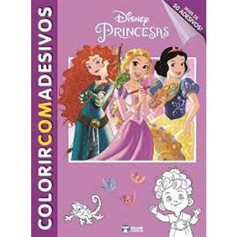 Livro Colorir Com Adesivos Disney Princesas Em Promo O Na Americanas