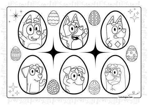 Bluey Characters Easter Eggs