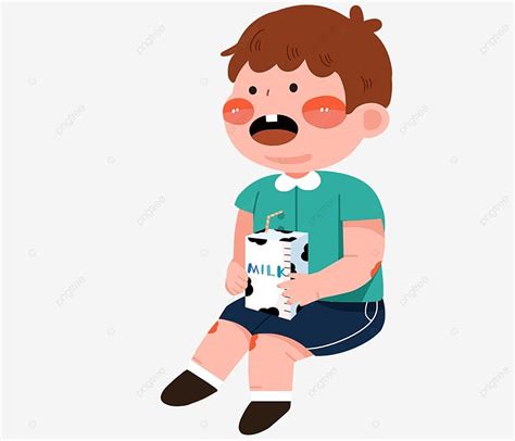 소년 마시는 우유 일러스트 소년 우유를 마시다 캐릭터 Png 일러스트 및 Psd 이미지 무료 다운로드 Pngtree