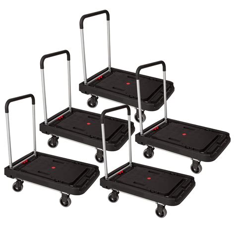Magna Cart Ffxl Folding Platform Transport Cart 500lb Capacity 5 Pack