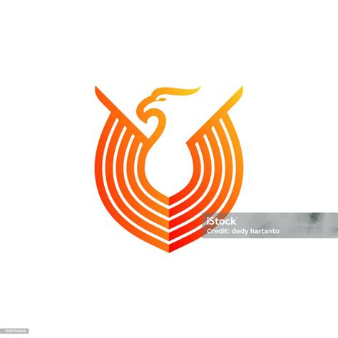 방패 벡터 로고 일러스트와 독수리 새 머리 매 또는 매 로고 마스코트 보안 배달 물류 또는 운송 로고에 적합합니다 골드 컬러 스타일 머리에 대한 스톡 벡터 아트 및 기타