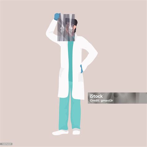 X 선 무릎 관절 염증 관절염 외상학 개념 의학 의료 개념 전체 길이 벡터 그림을 검사 하는 남성 의사 의사에 대한 스톡 벡터 아트 및 기타 이미지 Istock