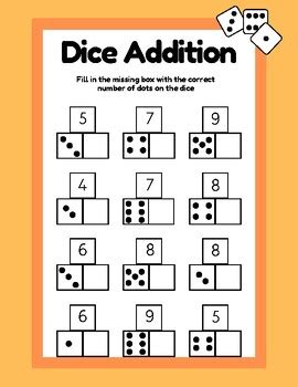 Dice Addition By Madelyn Davison TPT