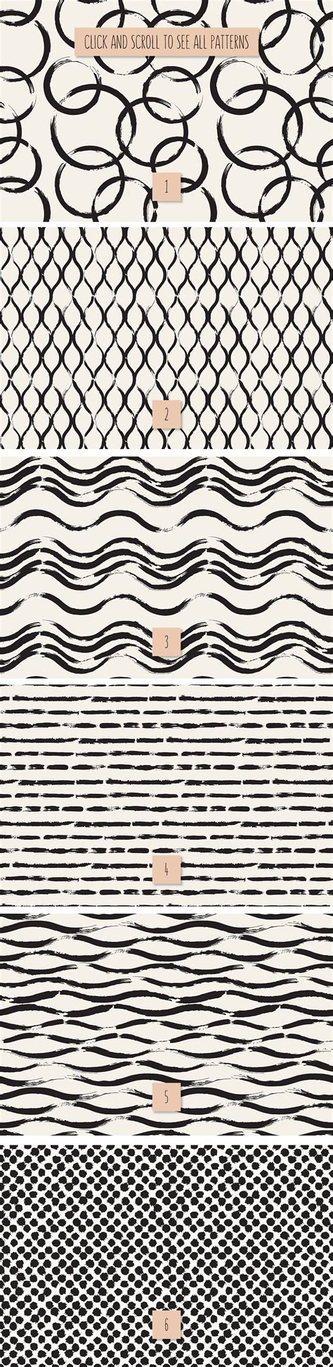 Brush Strokes Seamless Patterns V 3 ~ Patterns On Creative Market