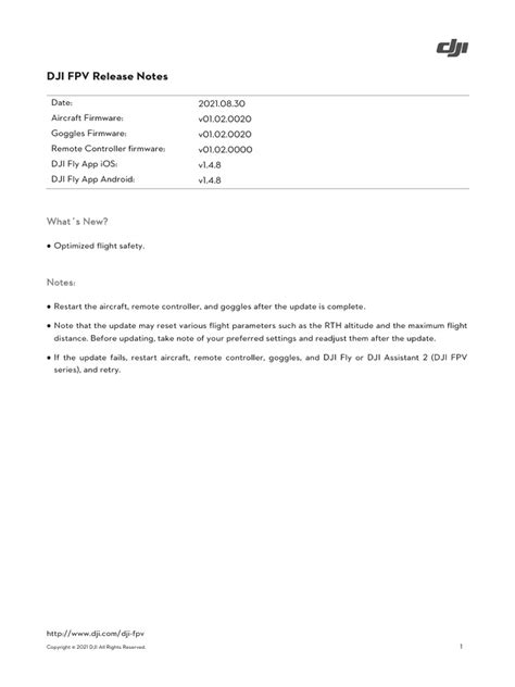 dji fpv release notes en pdf computer engineering computing