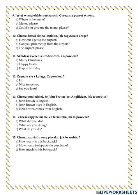 language functions worksheet for grade 6 live worksheets