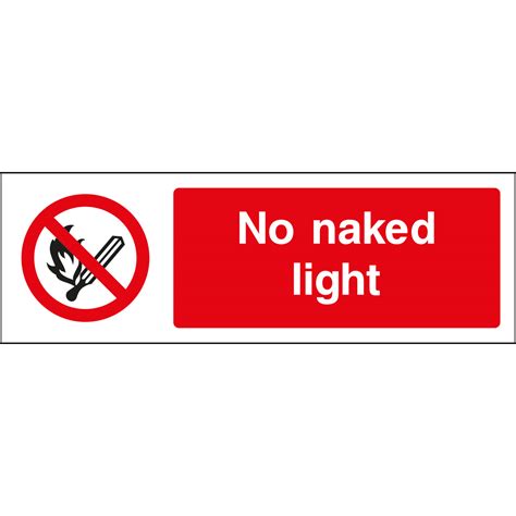No Naked Light Commercial Safety Signs High Quality Printed Signs