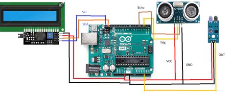 Lcd Display Ultrasonic Sensor And A Ir Sensor Arduino Project Hub